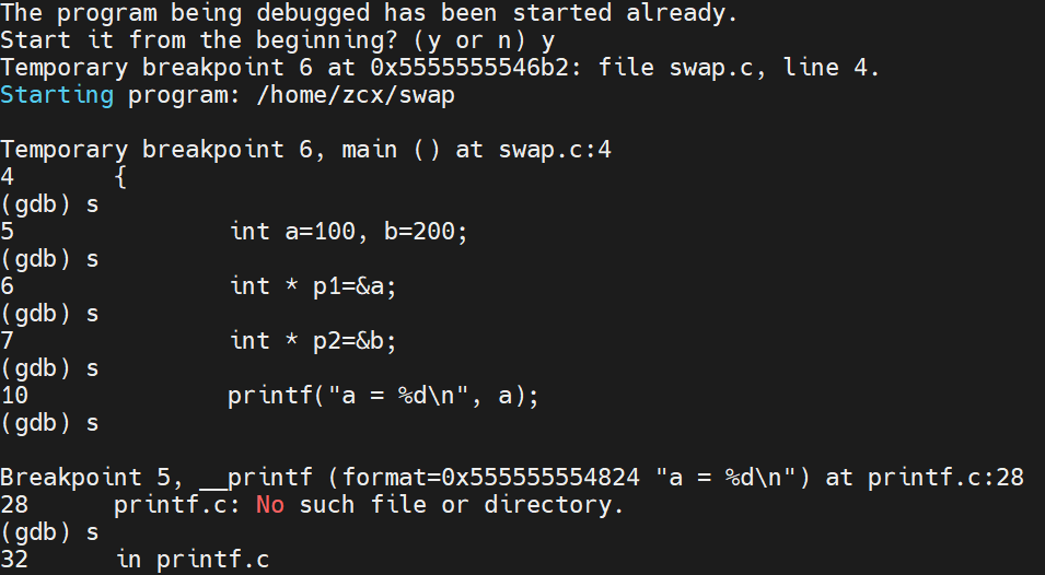 GDB调试产生printf.c: No such file or directory.的问题_gdb no such file or directory-CSDN博客