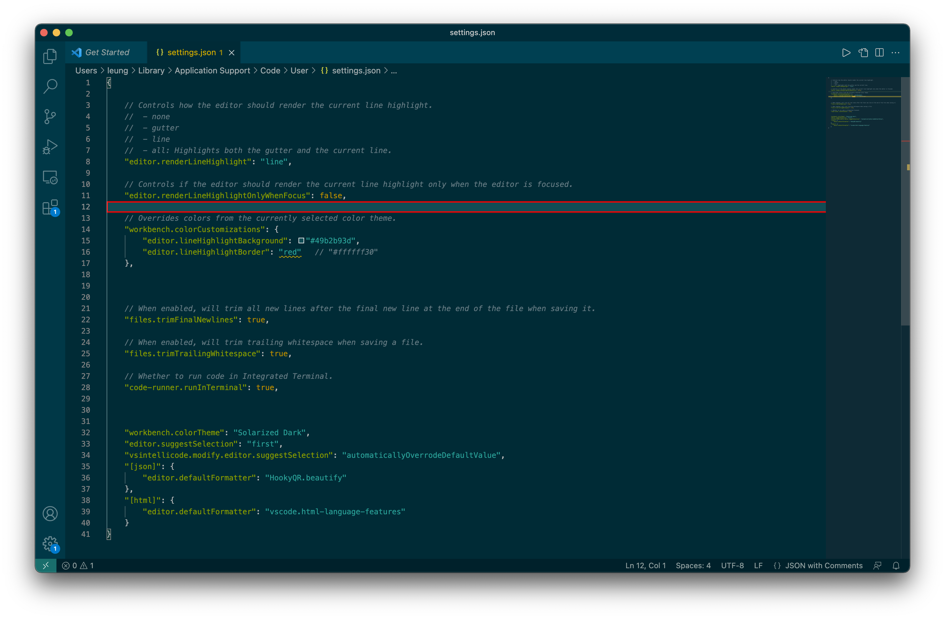 VSCode 设置光标所在行高亮显示 settings.json_vscode 整个光标全显示-CSDN博客