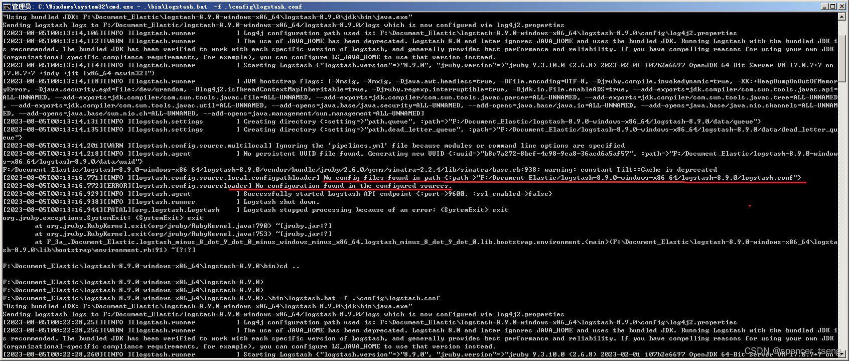 Logstash stopped processing because of an error: (SystemExit) exitorg.jruby.exceptions ...