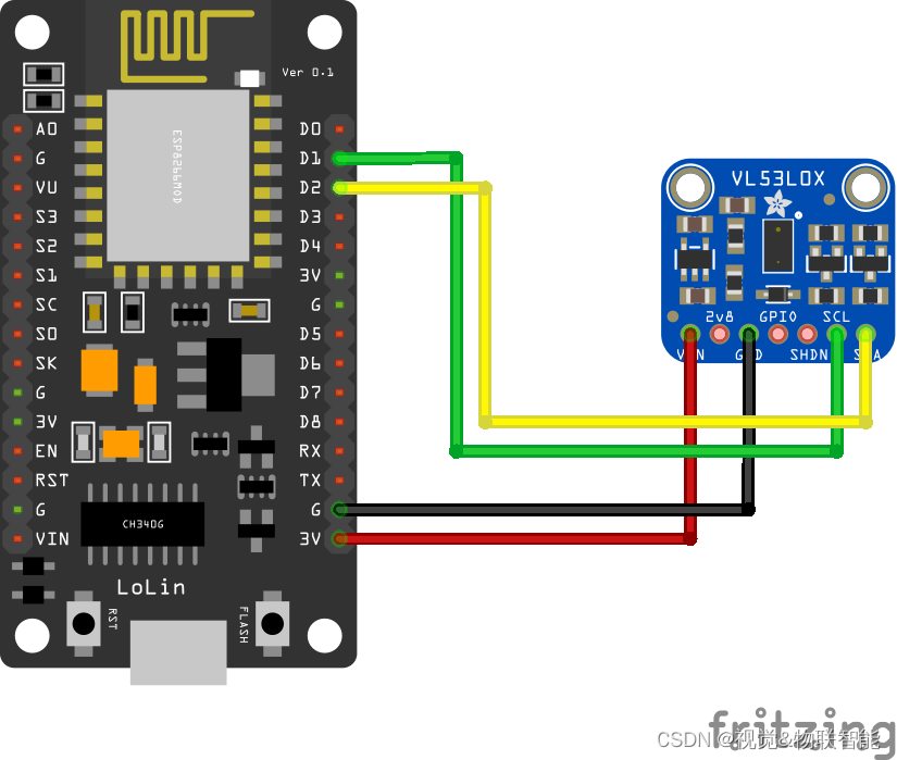 ESP8266-Arduino编程实例-VL53L0X飞行时间(激光测距)传感器驱动_vl53l0x arduino-CSDN博客