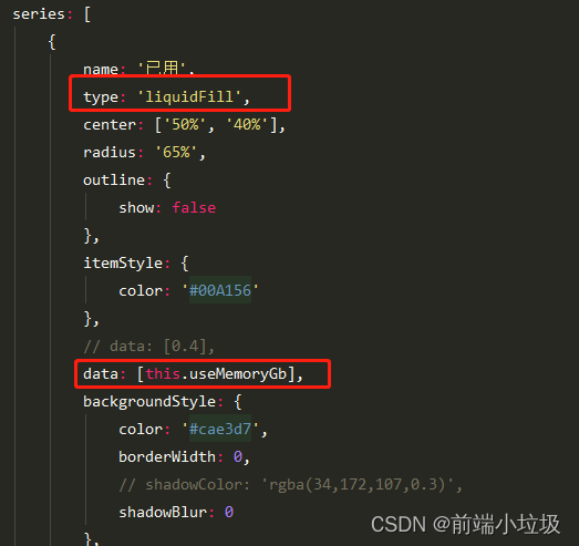 Ecahrts实现动态水球图echarts Liquidfill 配置 Csdn博客
