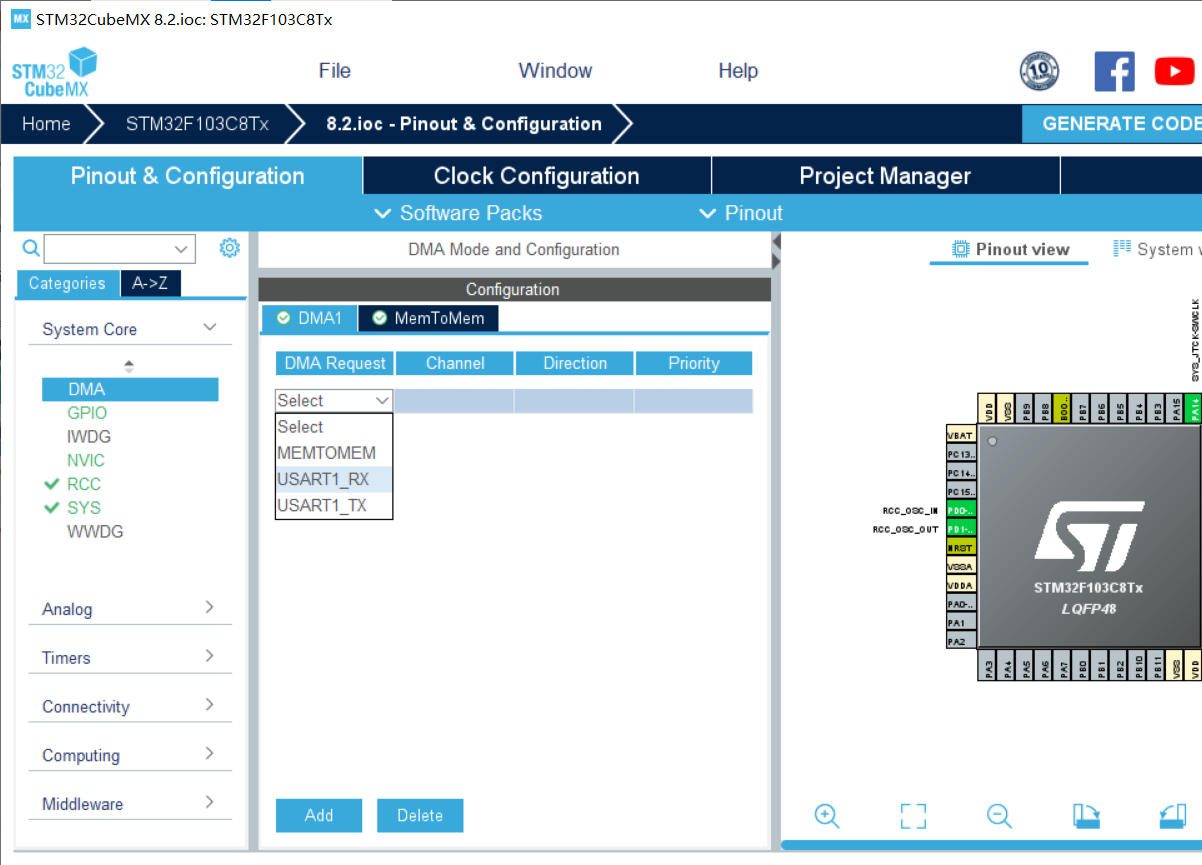 基于Stm32tubemx用HAL库完成控制LED灯、串口通信以及采用串口DMA方式向上位机连续发送数据-CSDN博客