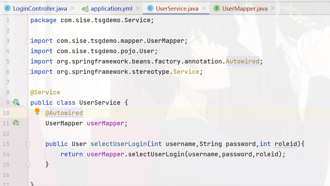 mapper文件无法注入service里面的问题解决，字段 userMapper 需要一个无法找到的类型为“XXX.UserMapper”的 bean。_mapper没有注入到service里 ...