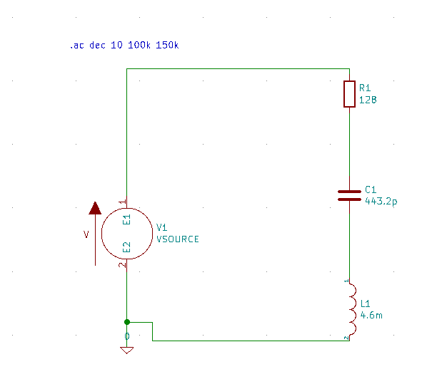 AC Simulation of Series Resonant Circuits with Kicad - Programmer Sought