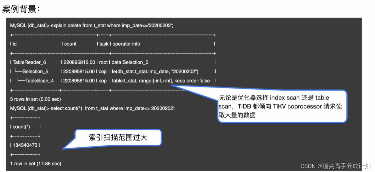 Tidb实战篇 Sql语句优化实战执行dml就会导致执行计划偏差 Csdn博客 
