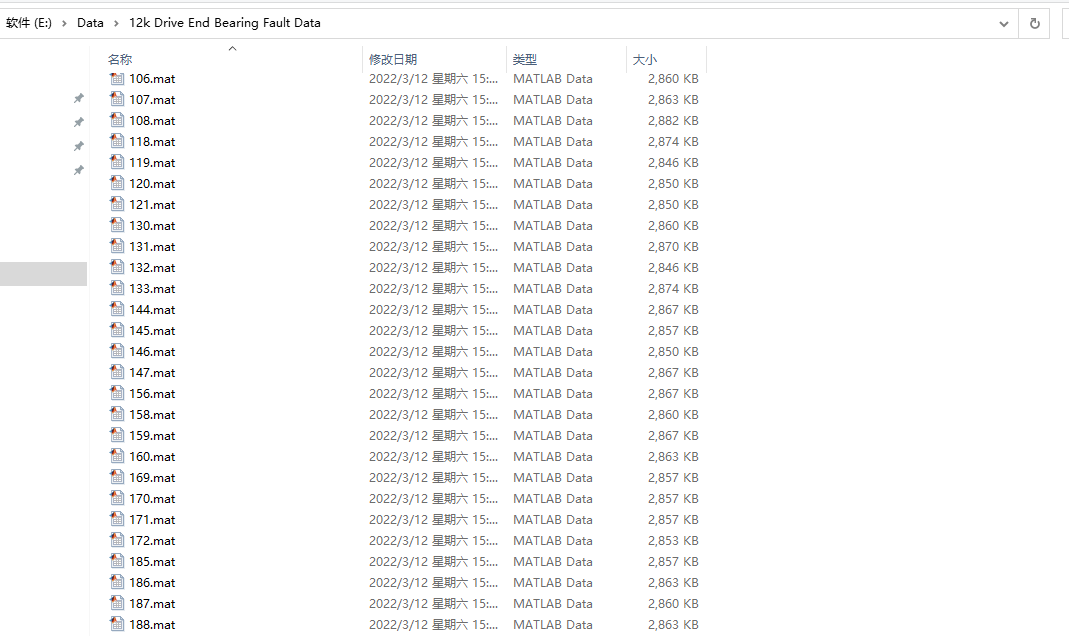 Pytorch学习笔记（八）——CWRU(西储大学轴承数据集)数据集如何从mat格式转为CSV文件_凯斯西储大学 轴承数据集 csv-CSDN博客