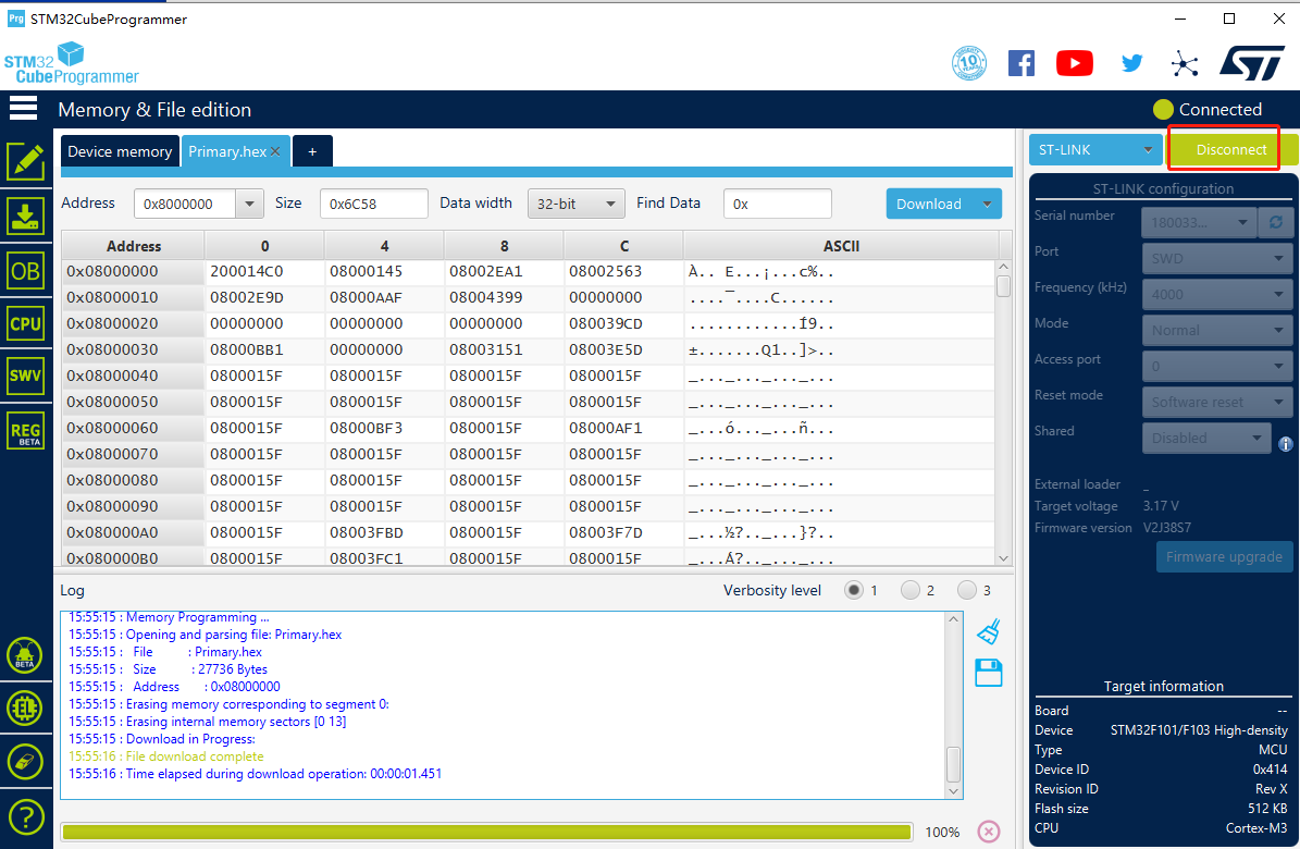 Stm32 cube IDE生成代码 +烧写下载elf文件和 Stm32 cube Programmer 下载elf、hex、bin文件_stm32kill那三个编译按钮分别对应什么-CSDN博客
