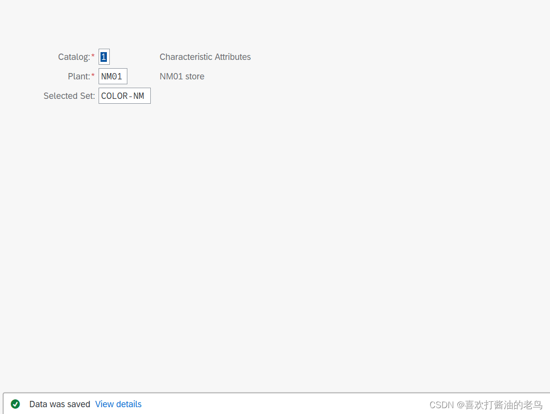 SAP QM QS21创建检验特性，报错 - No selected set is assigned to the class ...