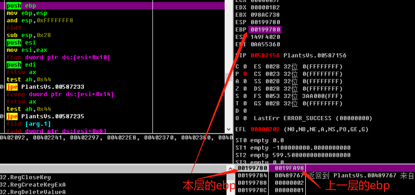 汇编中esp和ebp在函数栈空间的保存和变化 call的参数和局部变量的关系详解_push 是局部变量-CSDN博客