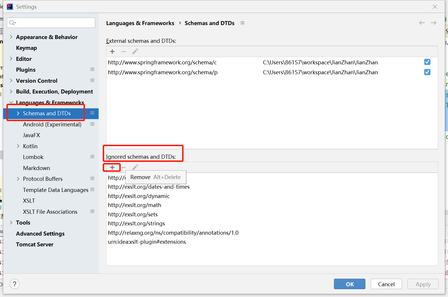 IDEA出现URI is not registered (Settings | Languages & Frameworks | Schemas and DTDs）_uri未注册idea-CSDN博客