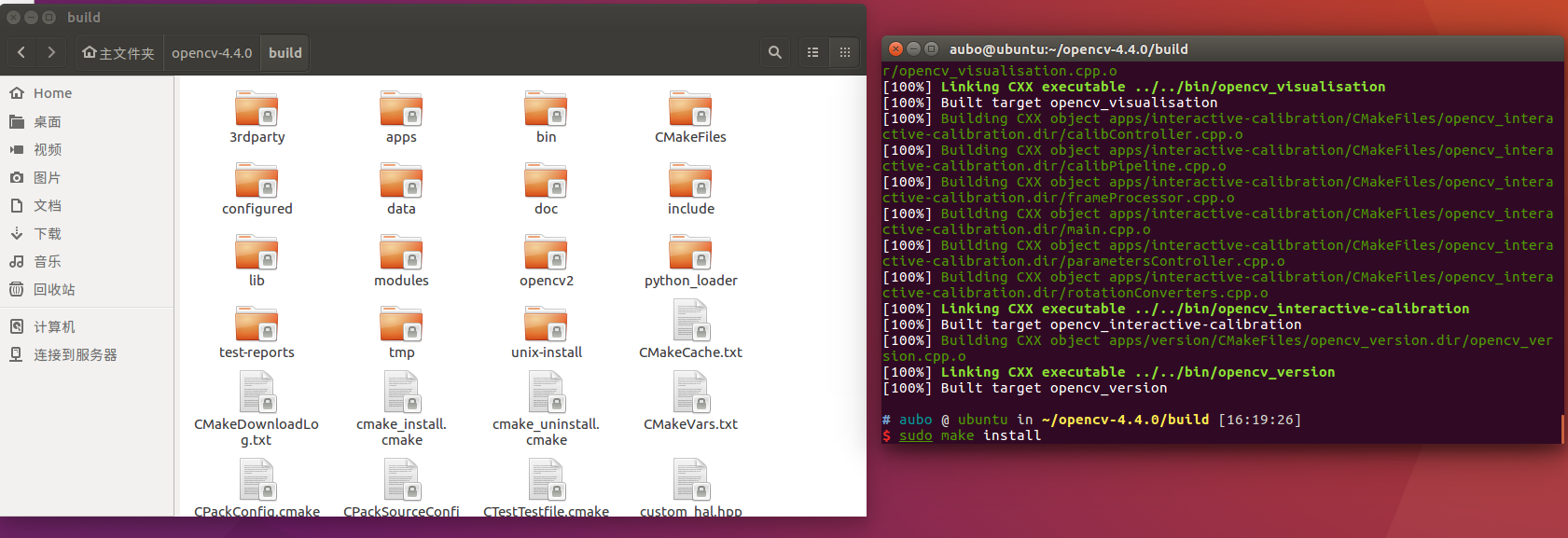 VMware虚拟机中Ubuntu16.04系统下进行OpenCV4.4的安装编译_虚拟机安装opencv-CSDN博客
