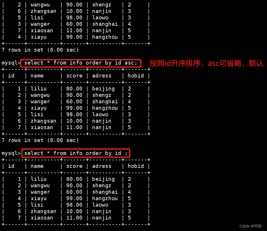 MySQL高阶SQL语句_mysql select 生成序列号 connect by level-CSDN博客