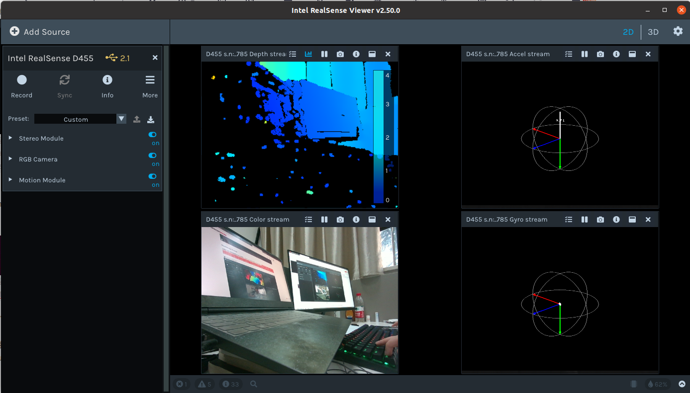 【安装】Ubuntu上下 Intel Real Sence D455 的安装_opencv_pointcloud_viewer_weixin ...
