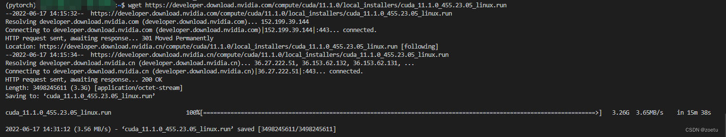【pytorch】远程服务器搭建深度学习环境miniconda3+cuda11.1+cudnn+pytorch_miniconda wget-CSDN博客