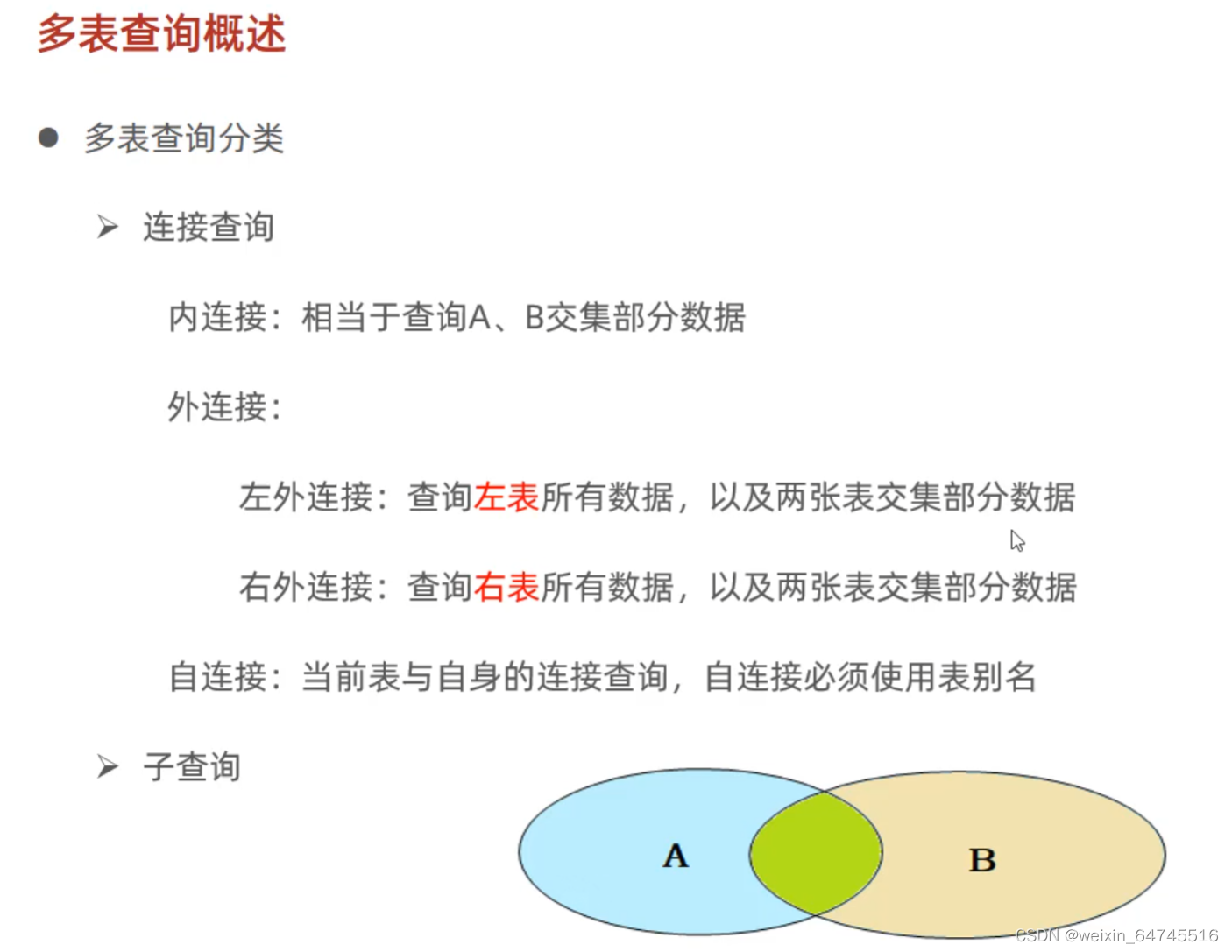 Mysql 多表查询 概述 内连接 外连接 自连接mysql多表连接查询 别名 Csdn博客 