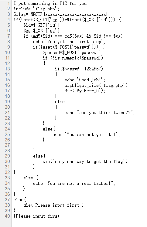 BUUCTF [MRCTF2020]Ez_bypass_ctf ezbypass-CSDN博客