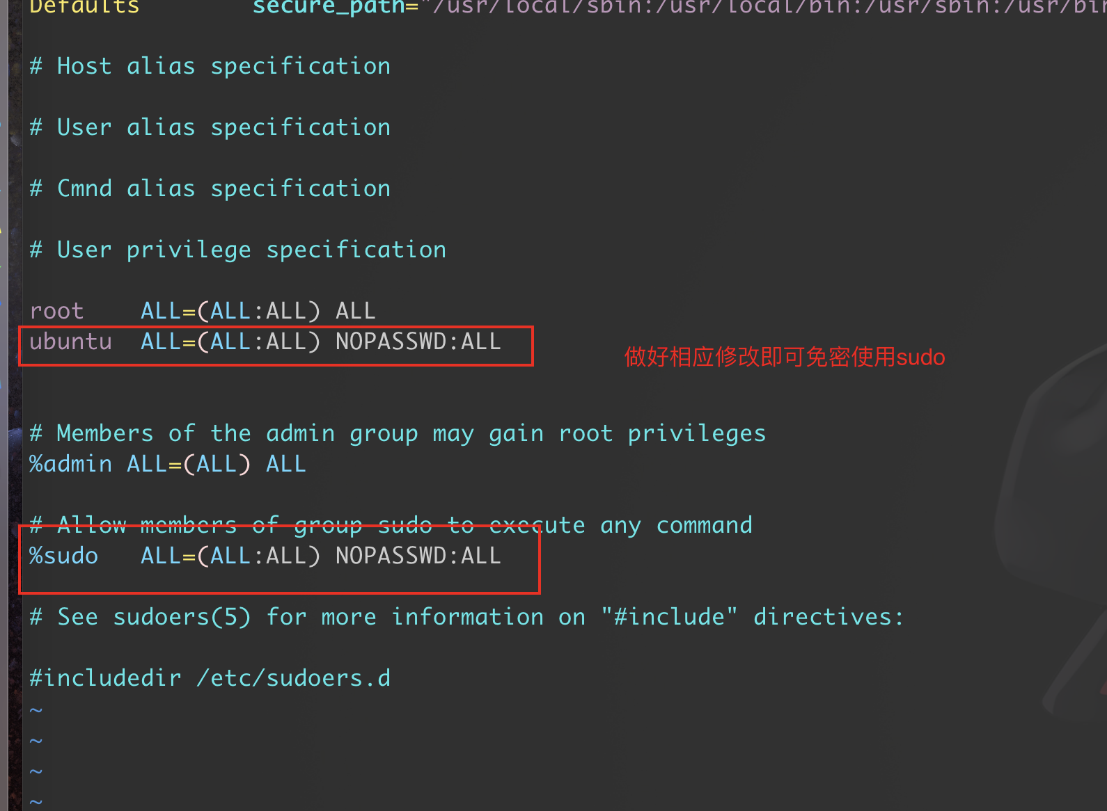 ubuntu 普通用户免密码使用sudo_ubuntu 不适用密码-CSDN博客