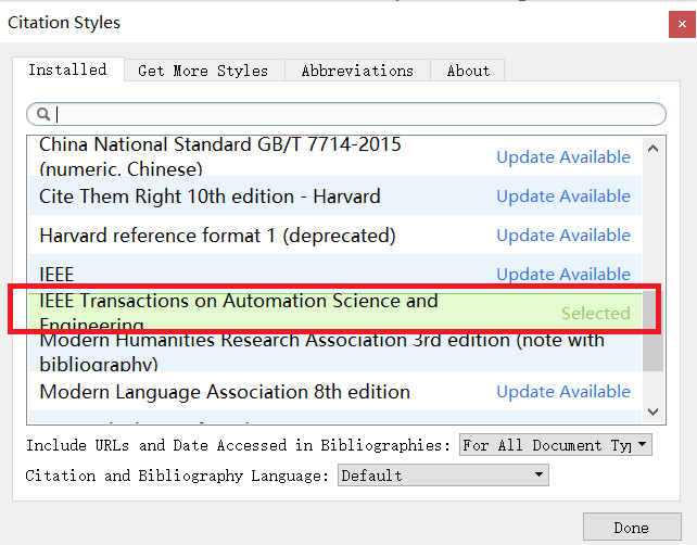 Mendeley如何设置某期刊对应的参考文献格式？_enter the url to your custom citation style ...