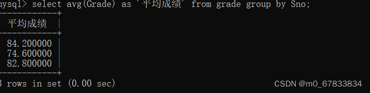 mysql快速复习（题目进阶1）_如何在grade表中查询课程编号为0002的学生的平均成绩-CSDN博客