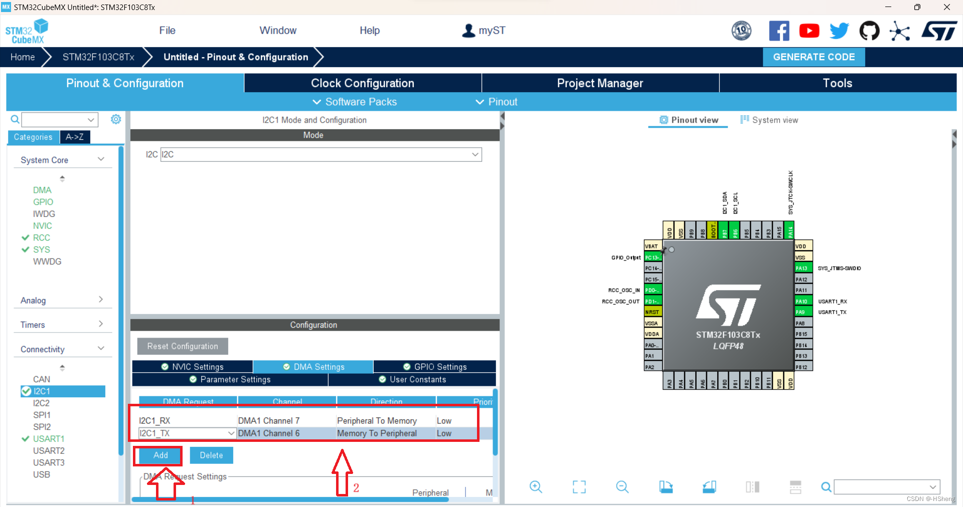 STM32基于HAL库的IIC协议读取温湿度_基于hal库的硬件iic-CSDN博客