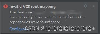 出现Invalid VCS root mapping问题原因和解决方法（Pycharm）_无效vcs根映射-CSDN博客