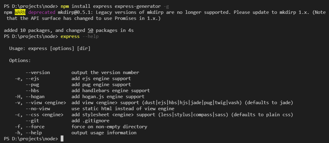 无法将“express”项识别为 cmdlet、函数、脚本文件或可运行程序的名称。请检查名称的拼写，如果包括路径，请确保路 径正确，然后再试一次。_express : 无法将“express ...