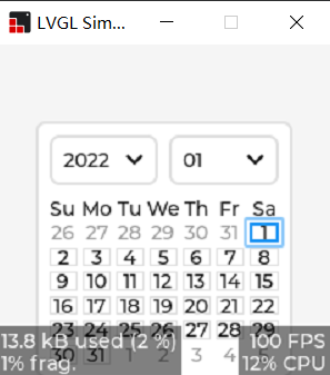ESP32 LVGL8.1 ——Calendar 日历 (Calendar 25)_lvgl8 日期-CSDN博客