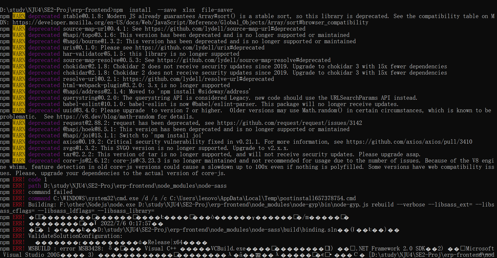 npm install 报错_npm install xlsx-CSDN博客