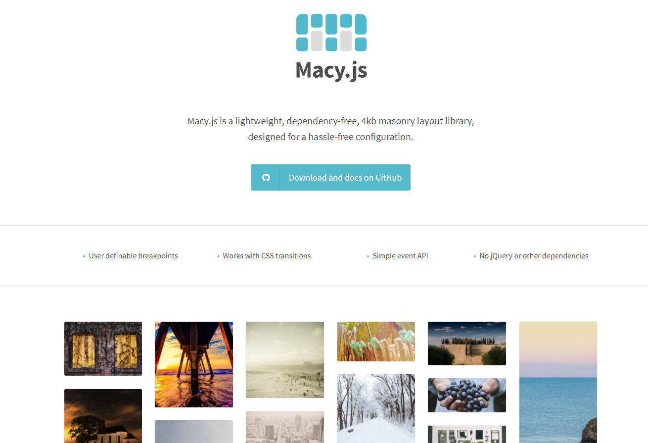 流式布局之javascript实现照片瀑布流以及Macy.js插件实现瀑布流-CSDN博客