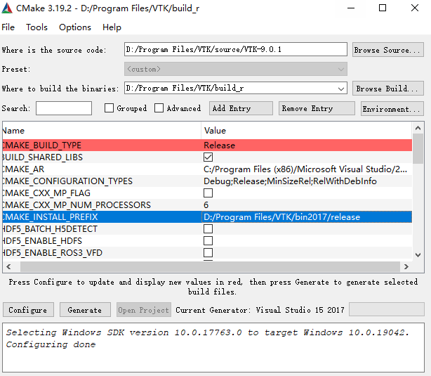 VTK学习笔记2：windows源代码安装VTK9,并使用Visual Studio 2017配置VTK9-CSDN博客