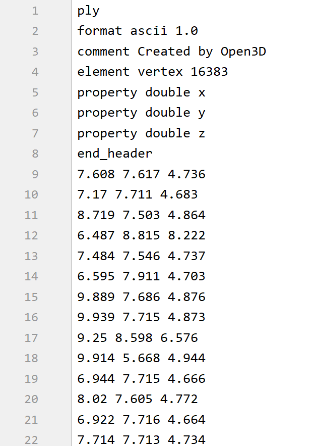 关于asc、txt格式到pcd、ply格式数据转换_将txt点云读取为ply-CSDN博客