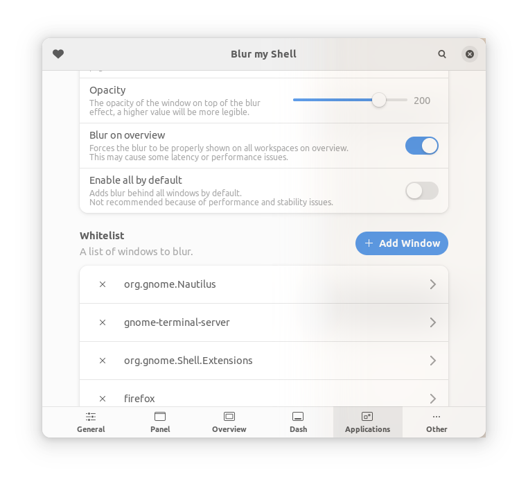 Linux实现毛玻璃效果（以及稳定性问题修复）_blur my shell-CSDN博客