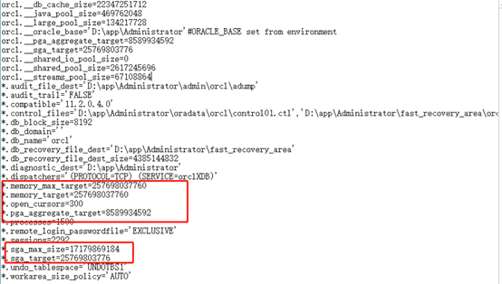调整参数后引起，ORA-00838: Specified value of MEMORY_TARGET is too small, needs to be at least 3 2768M ...