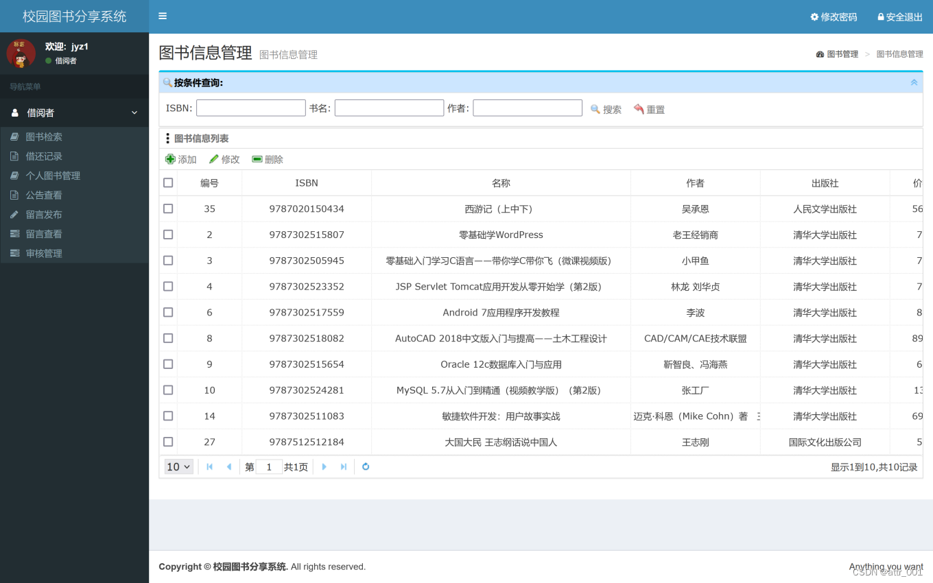 基于springboot的校园图书分享系统设计与实现 大学生书籍共享系统设计与实现 Csdn博客