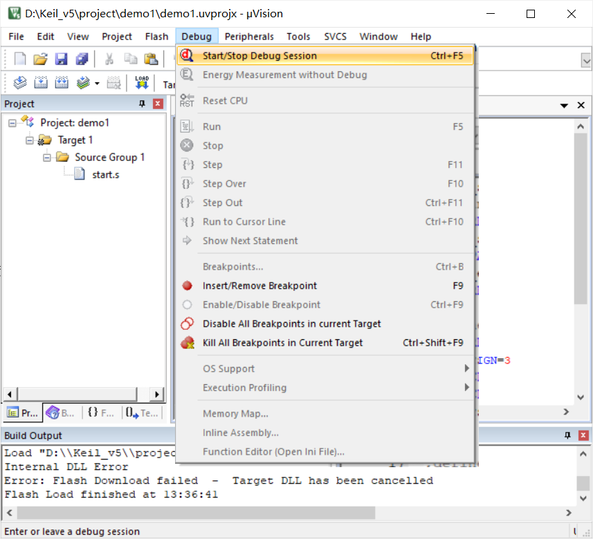 Keil5仿真调试错误Error：Flash Download failed - Target DLL has been cancelled_keil uvision5仿真不了怎么办-CSDN博客