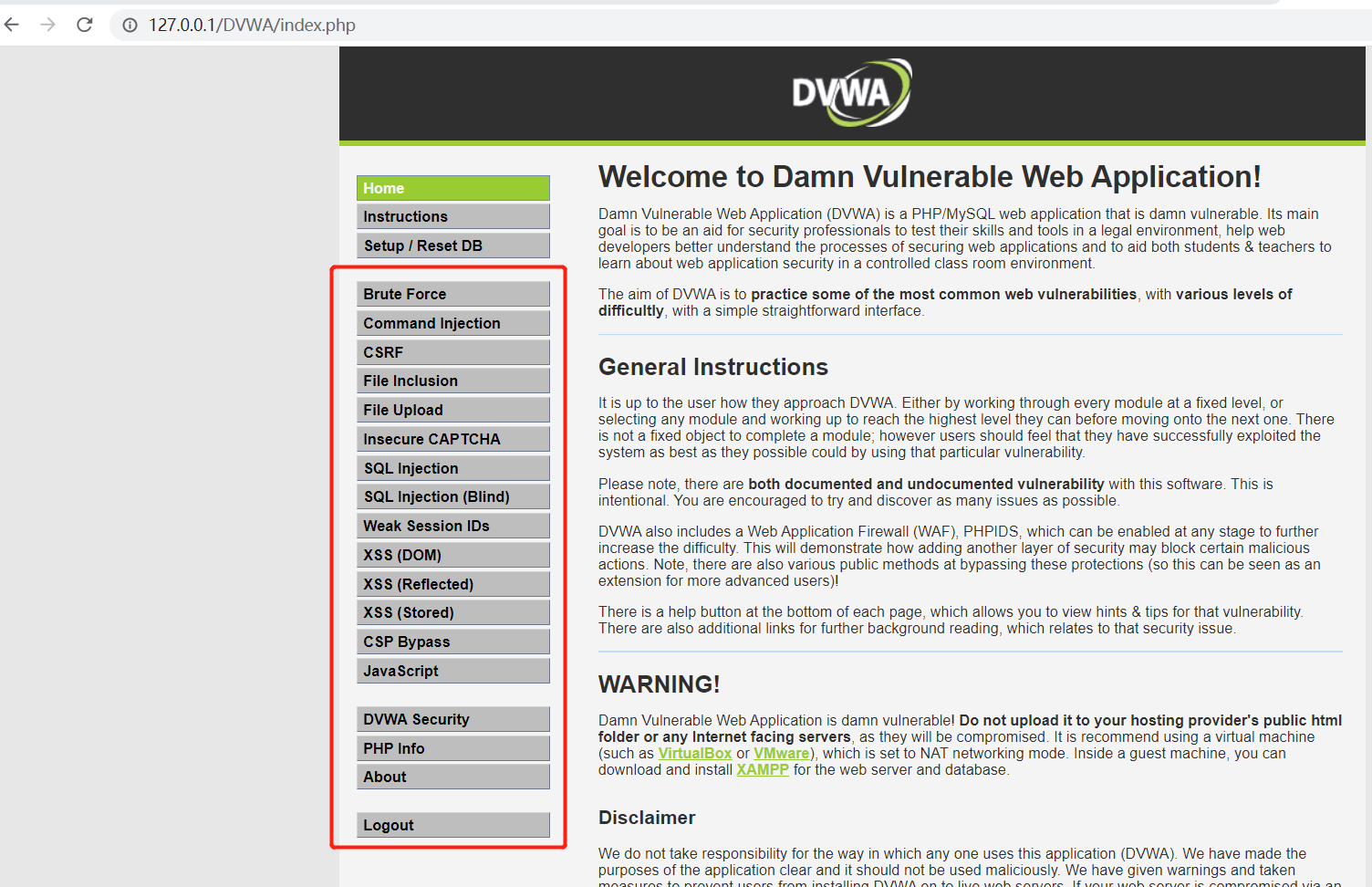 DVWA渗透测试靶场简介及搭建_dvwa靶机是什么_景天zy的博客-CSDN博客
