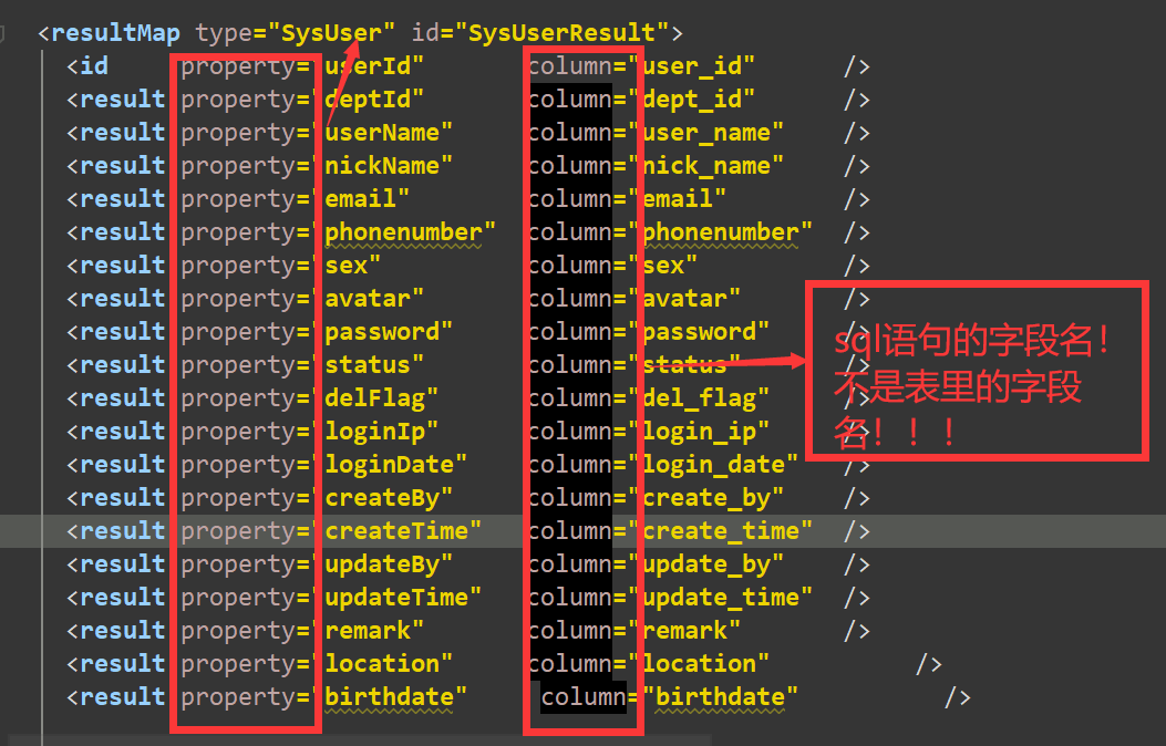 Mybatis——column与表字段的对应关系mybatis Column Csdn博客