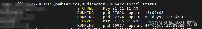 supervisorctl命令的使用讲解_码农研究僧的博客-CSDN博客_supervisorctl