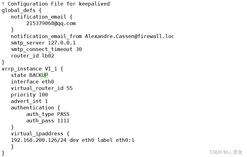Linux基础——Web（四）keepalive高可用_keepalived心跳线-CSDN博客