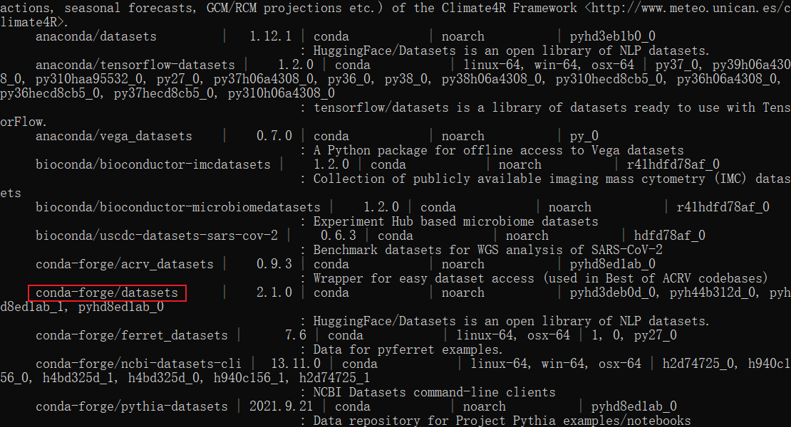 Anaconda 安装第三方包jieba、seqeval、datasets、paddlefsl等_安装datasets包的命令-CSDN博客