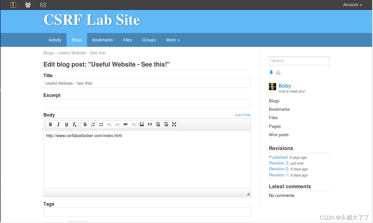 【SEED LAB】Cross-Site Request Forgery (CSRF) Attack Lab -跨站请求伪造-CSDN博客