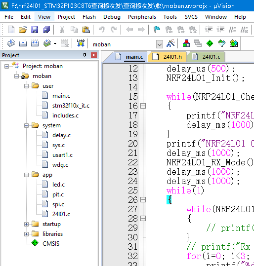 【STM32】STM32F103C8T6+nrf24l01收发示例_f103c8t6 nrf24l01-CSDN博客