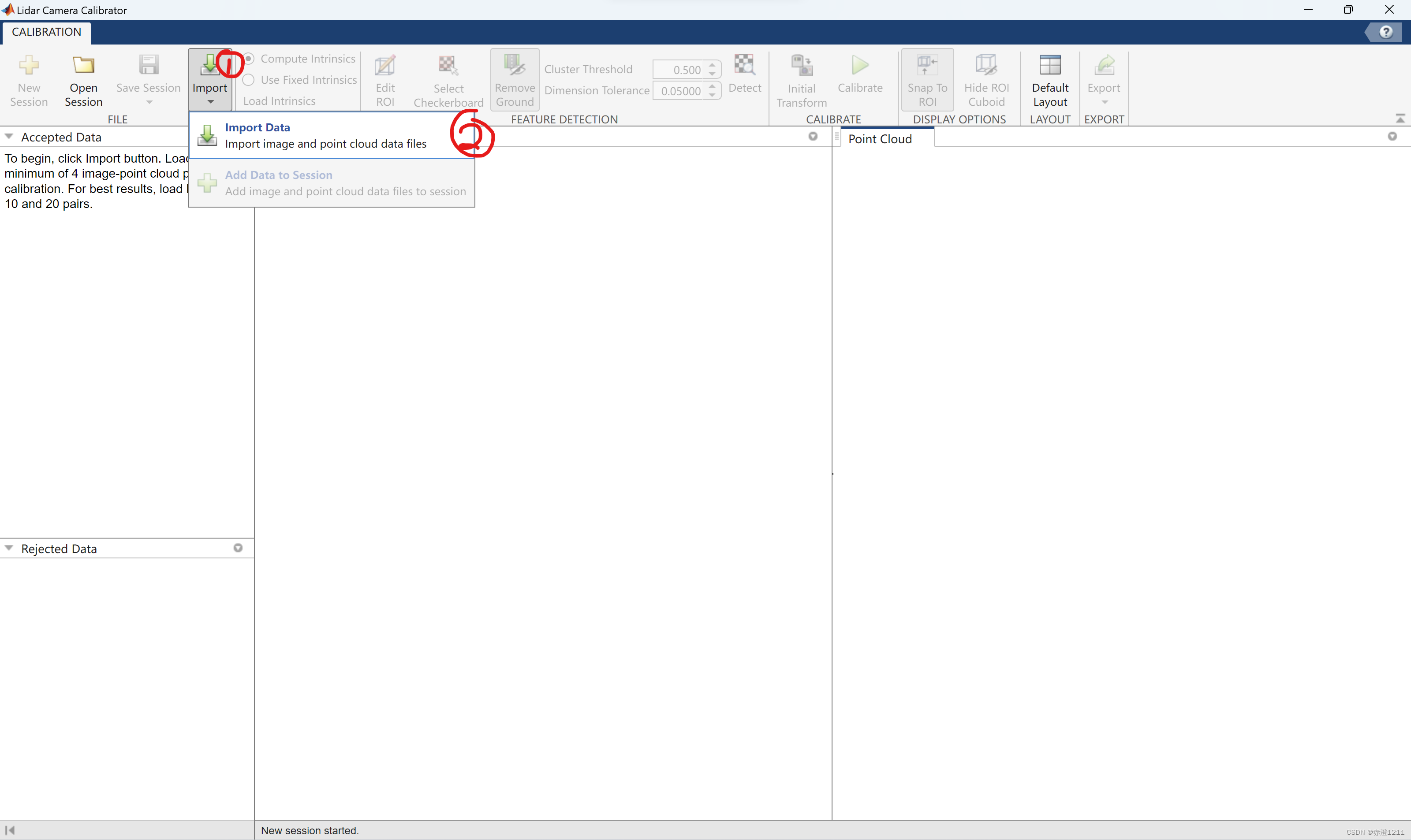 Matlab Lidar Camara Calibrator使用方法及雷达点云对相机的标定_matlab中lidar camera标定工具包 结果怎么看-CSDN博客