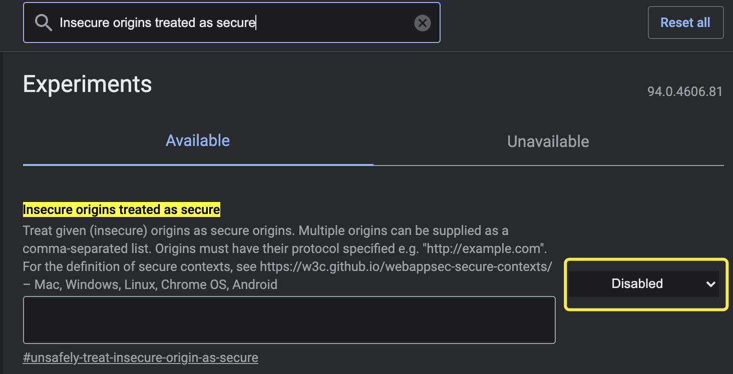 chrome报错 net::ERR_FAILED_insecure origins treated as secure 无法保存-CSDN博客