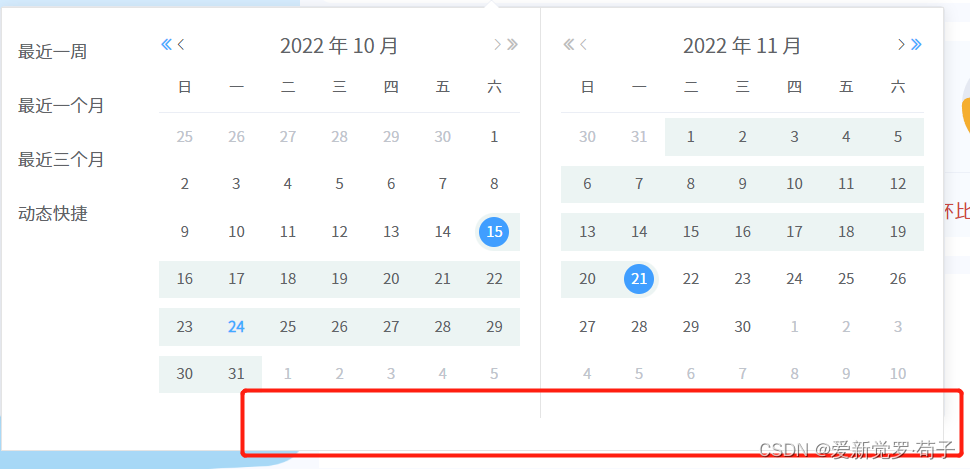 Element Ui 日期范围选择器动态增加、保存】记忆快捷选项，添加保存，确认操作按钮 ，控制日期选择器窗口显示隐藏，日期选择器窗口插入输入框element Ui 时间选择器确定按钮 Csdn博客