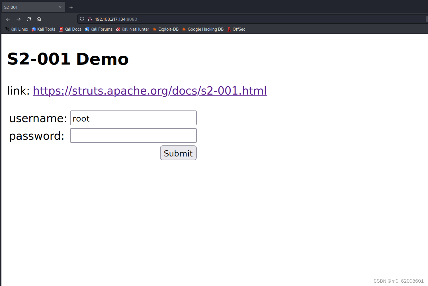 vulhub-structs2-S2-001 远程代码执行漏洞复现_struts2 写shell-CSDN博客