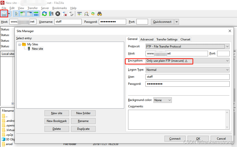 Filezilla远程连接ftp连接已建立但无法显示远端目录filezilla Server建立ftp后无法显示文件 Csdn博客
