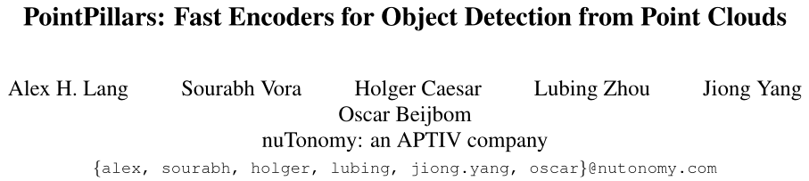 【PointPillars 解读】用于点云目标检测的快速编码器-CSDN博客