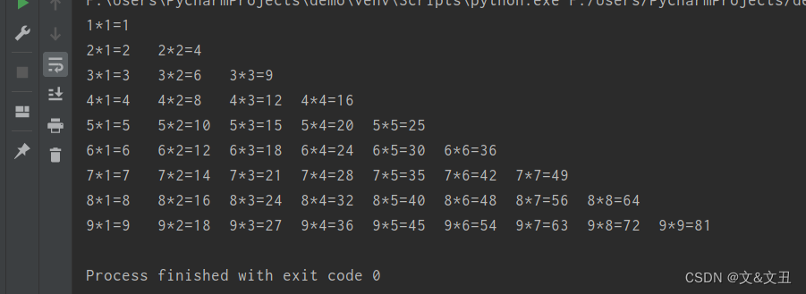 Python实现九九乘法表海龟编辑器99乘法表代码 Csdn博客 